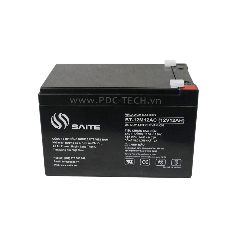 PDC-Tech.vn I Ắc Quy SAITE BT-12M12AC 12V-12AH